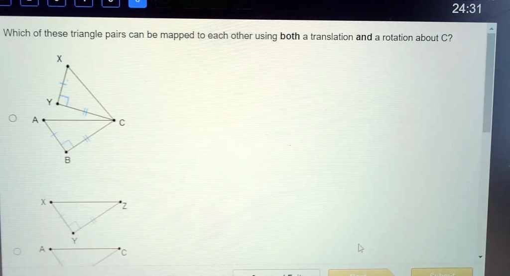 Which Of These Triangle Pairs Can Be Mapped To Each Other Using A Single Translation?